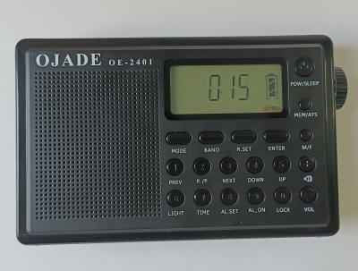 China Rechargeable Multi Band Radio Bluetooth Speaker 50mm ABS LCD Display FM MW SW AM 2000mAh for sale