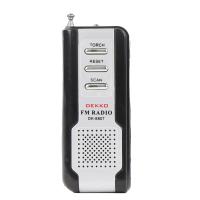 China DSP Chip FM Radio Speaker Player Auto Scan 88-108MHz Portable Mini Flashlight for sale