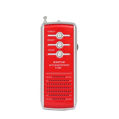 China Portable Mini FM Radio Speaker 22mm ABS Plastic Outdoor Speaker with Built In FM Radio 105x43mm for sale