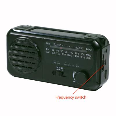 China Emergency Solar Hand Crank Radio AM520 FM WB 1W LED Torch 2800mAh Power Bank for sale