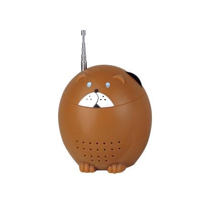 China Brown Bear FM Radio Built-in Speaker Portable Stereo 108MHz 91x85x84mm for sale