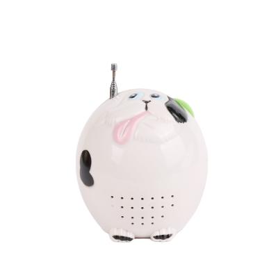 China Lucky Dog FM Radio 85mm Auto Scan Portable Music Receiver with Built-in Speaker for sale