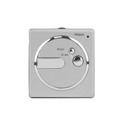 China Mini FM Pocket Radio Auto Scan Stereo Speaker White Silver 60x56x15mm for sale