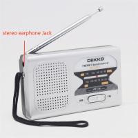 China Silver Color Mini Pocket AM FM Radio with Built-in Speaker 95x58x23mm OEM for sale