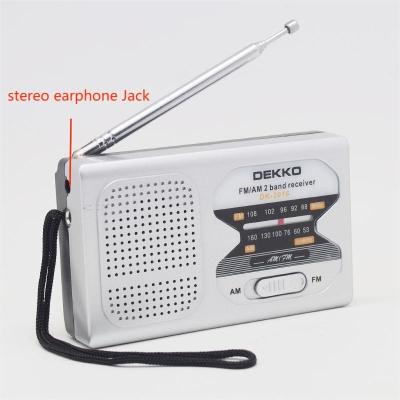 China Silver Color Mini Pocket AM FM Radio with Built-in Speaker 95x58x23mm OEM for sale
