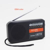 China Black Digital Pocket AM FM Radio Dual Band Personal Speaker with Lanyard 142x74x28mm for sale