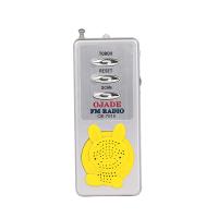 China Cute Rabbit Handheld FM Radio Player 88-108MHz Pocket Radio 22mm with Earphones for sale