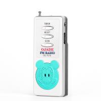 China Mini Bear FM Radio 22mm Portable Handheld with Headphone Jack and Flashlight for sale