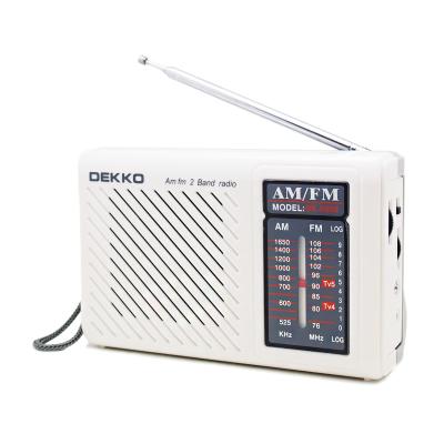 China White AM FM 2 Band Desktop Radio with DSP Chip 155x45x100mm Outdoor Player for sale