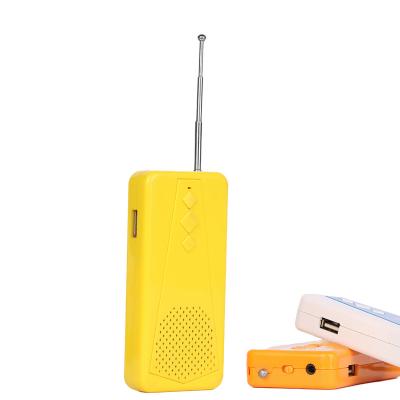 China Portable FM Radio Receiver USB TF Card Music Player with Speaker 110mm Battery Powered for sale