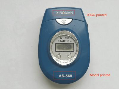 China LCD Display Portable FM Radio with Flashlight 80x43x21mm Auto Scan Time Display for sale