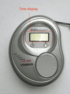 China FM88 Portable Digital FM Radio with Flashlight LCD Time Display 71mm Handheld for sale