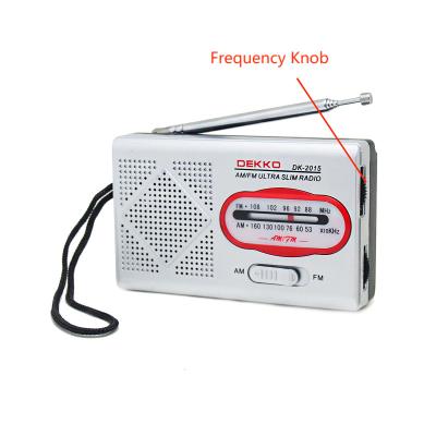 China ABS Plastic AM FM Radio Receiver 95mm Portable Radio with Stereo Earphone Jack 1600KHZ for sale