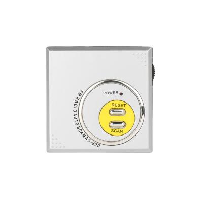 China Mini FM Auto Scan Radio 25cm Square Shape Portable Plastic Radio 108MHz for sale