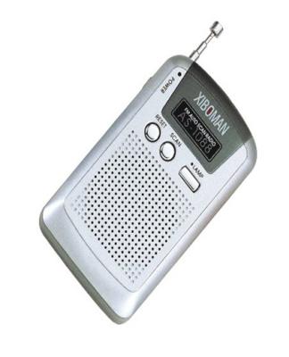 China Plastic Mini FM Radio 88-108MHz Portable with Headphone Jack 2xAAA Battery Powered for sale