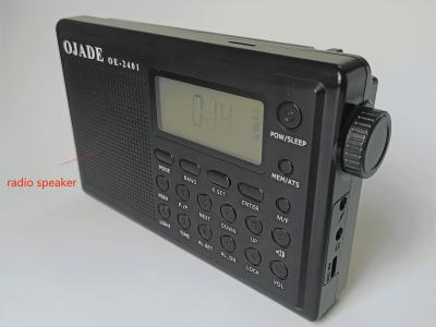 China Rechargeable FM Radio 87-108MHz MW SW Three Band Portable Speaker Dual Power Supply for sale