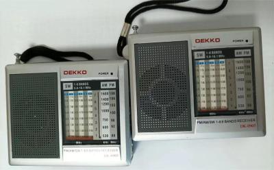 China ABS AM FM Shortwave Radio Portable 8 Band World Radio with Speaker 3V Dry Battery Power for sale