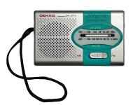 China DEKKO DK-2012 Pocket AM FM Radio with Headphone Jack Battery Powered Silvery for sale