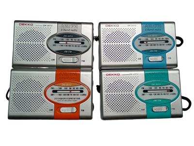 China DEKKO DK-2012 Pocket AM FM Radio Portable AA Battery Powered Small Size Built-in Antenna for sale