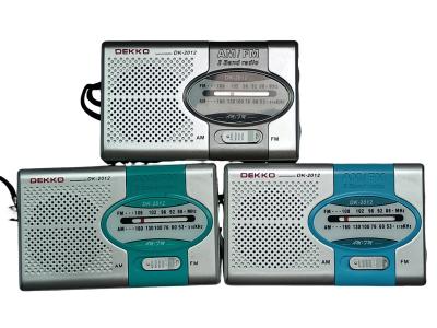 China DEKKO DK-2012 Pocket AM FM Radio Battery Operated 2 AA with 3.5mm Earphone Jack for sale