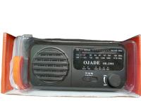 China OJADE OE-2301 Emergency Solar Hand Crank Radio 2000mAh AM/FM/WB Black for sale