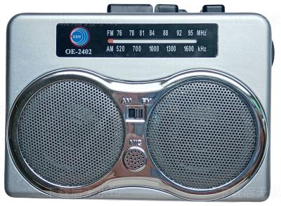 China OJADE OE-2402 Plastic Cassette Tape Player Radio AM FM Recorder 260g for sale