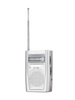 China OJADE OE-1208 Silvery Pocket-Sized AM FM Radio Portable Compact Built-In Speaker 2 AA Batteries for sale