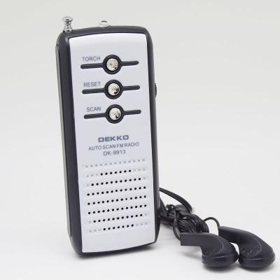 China DEKKO DK-9913 Auto Scan FM Portable Radio with Internal Speaker Dry Battery Mini Radio for sale