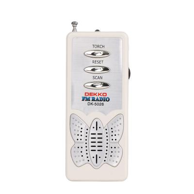 China Portable FM Radio 88-108 MHz Auto Scan Speaker Powered by 2 AA Dry Battery for sale
