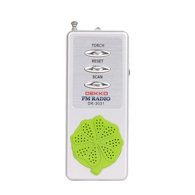 China DEKKO DK-3031 Auto Scan FM Radio Mini Pocket Radio with Built-In Speaker 88-108MHz for sale
