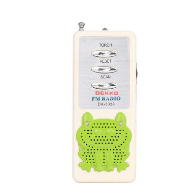 China Mini Pocket  FM Frequency Radio Dry Battery Powered Built-In Speaker for sale