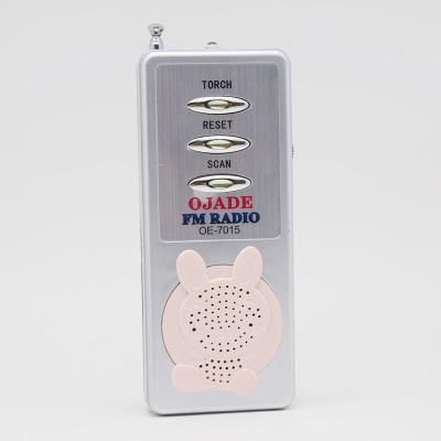 China OJADE OE-7015 Battery Power FM Speaker Radio Auto Scan 88-108MHz Super Light Mini Radio for sale