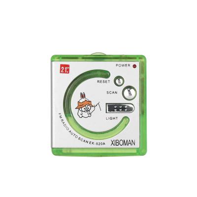 China XBM Cute Mini Portable FM Radio 88-108MHz 3.5mm Jack DC 5V OEM Promotional Gift for sale