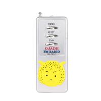 China Handheld FM Auto Scan Radio ABS Material 105x43x22mm Battery Operated with LED Emergency Light for sale