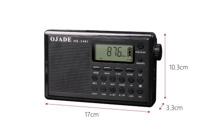 China Portable FM MW SW Digital Radio with Bluetooth LCD Display TF Card Slot 2000mAh for sale