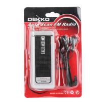 China DEKKO DK-8806 Auto Scan FM Speaker Radio with LED Flashlight Portable Dry Battery Powered for sale