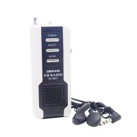 China DEKKO Compact FM Speaker Radio with LED Light Mini Pocket Radio DK-8807 Dry Battery for sale
