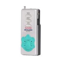 China Portable Mini Flashlight Radio ABS Material With Headphone Built in Speaker for sale