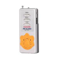 China OJADE OE-7014 Battery Powered Handheld FM Radio 88-108 MHz 3.5mm Headphone Jack Auto Scan for sale