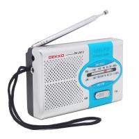 China DEKKO DK-2012 Pocket AM FM Radio with Headphone Jack Battery Powered Silvery for sale