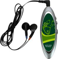 China Portable FM Stereo Radio 20mm Mini Pocket Radio with Stereo Earphone 100x33x20mm for sale