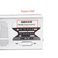 China Silver Color Mini Pocket AM FM Radio with Built-in Speaker 95x58x23mm OEM for sale