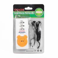 China OJADE Handheld FM Auto Scan Radio 88-108 MHz Portable Pocket Radio with 3.5mm Headphone Jack for sale