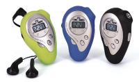 China Mango Shape Time LCD Display Radio 25mm AAA Batteries Power FM Clock for sale