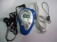 China Mango Shape Time LCD Display Radio 25mm AAA Batteries Power FM Clock for sale