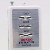 China DEKKO DK-3035 Battery-Powered FM Speaker Radio with Stereo Earphone and Mini LED Light for sale
