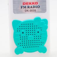 China DEKKO DK-3035 Battery-Powered FM Speaker Radio with Stereo Earphone and Mini LED Light for sale