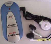 China XBM DC 5V Cute FM Radio 88-108MHz 3.5mm Jack Mini Pocket Radio ABS for sale