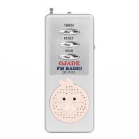 China ABS Handheld FM Radio 88-108 MHz Auto Scan Portable Pocket Radio with Emergency Light for sale