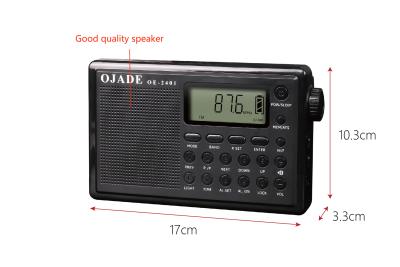 China Portable AM FM SW Radio with LCD Display 2000mAh Rechargeable Bluetooth Speaker for sale